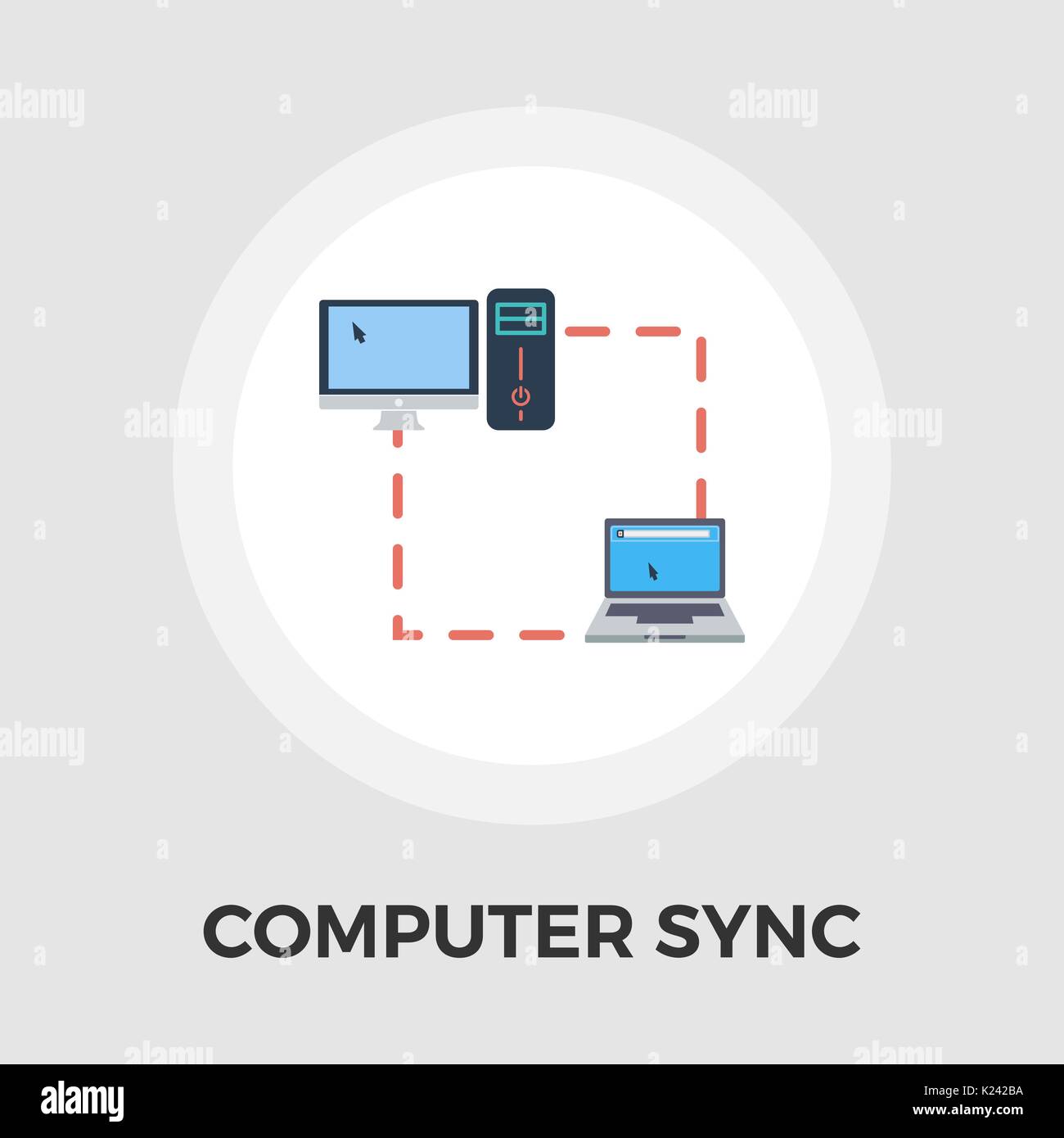Gadget synchronize Stock Vector Images - Alamy