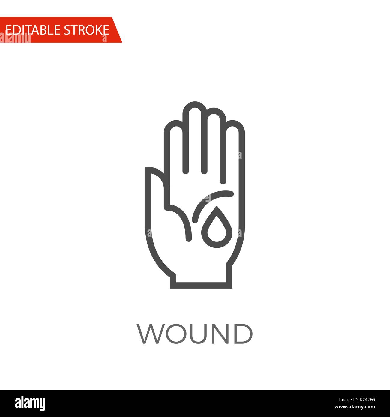 Wound Thin Line Vector Icon. Flat Icon Isolated on the White Background ...
