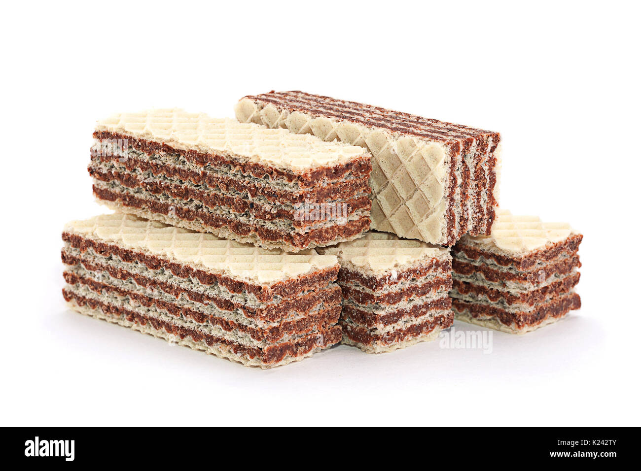 Mini wafers stick isolated on white background Stock Photo - Alamy