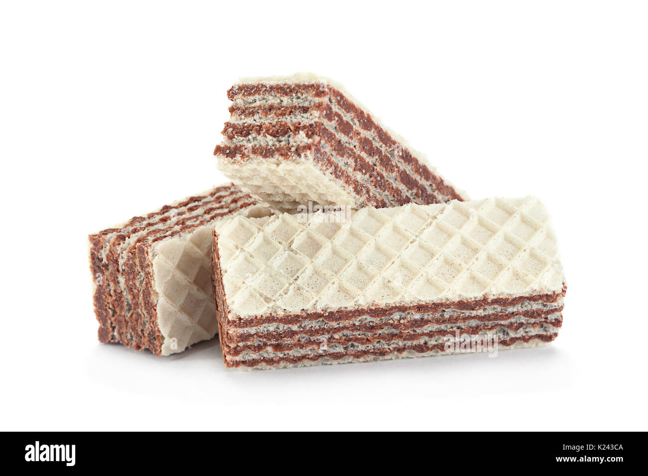 Mini wafers stick isolated on white background Stock Photo - Alamy