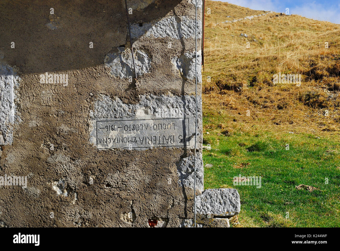 WWI Italian front, Carnic Alps, Avostanis mountain. The Avostanis ...