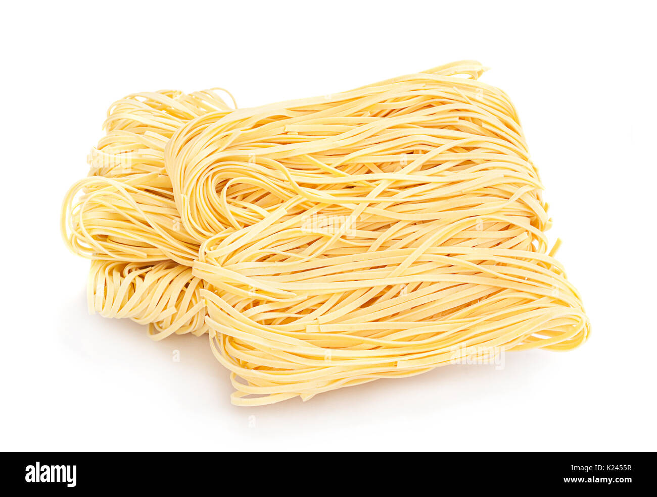Egg dry long noodle isolated on white background Stock Photo - Alamy