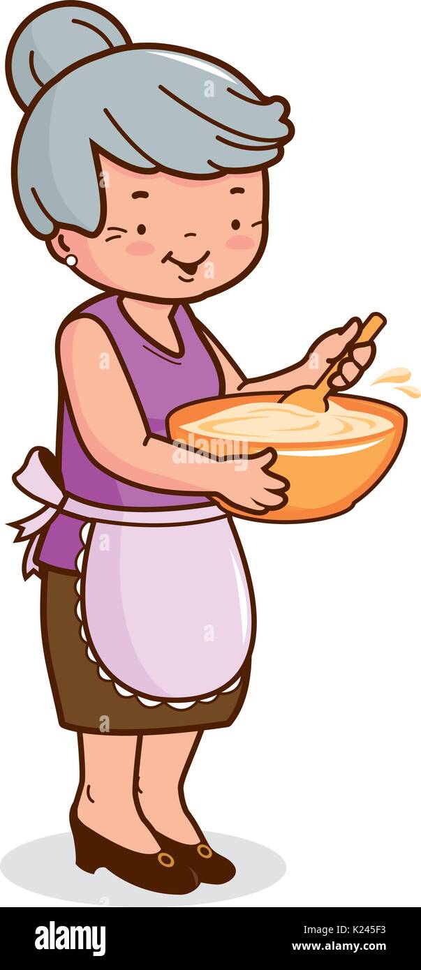 Granny baking Stock Vector Images - Alamy