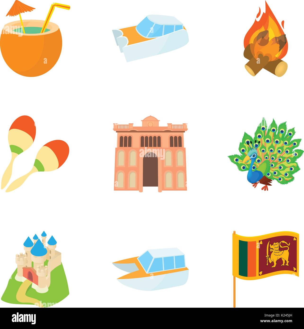 Tour icons set, cartoon style Stock Vector Image & Art - Alamy