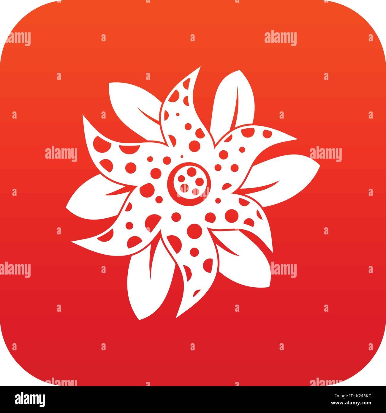 Flower icon digital red Stock Vector Image & Art - Alamy