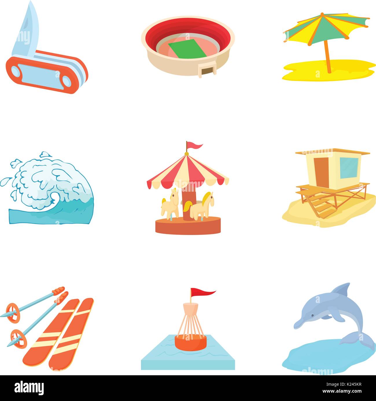 Deep icons set, cartoon style Stock Vector Image & Art - Alamy