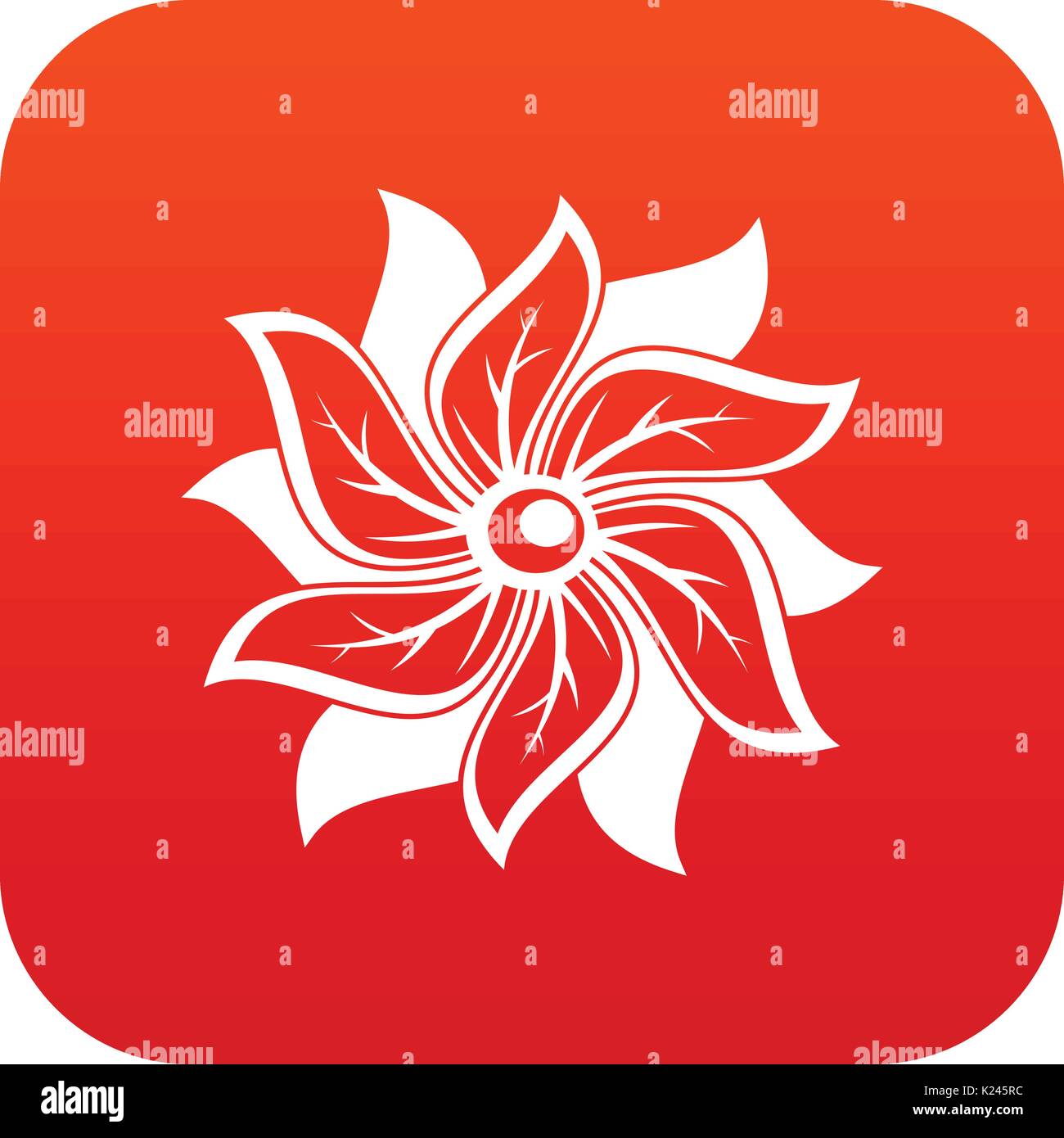 Flower icon digital red Stock Vector Image & Art - Alamy