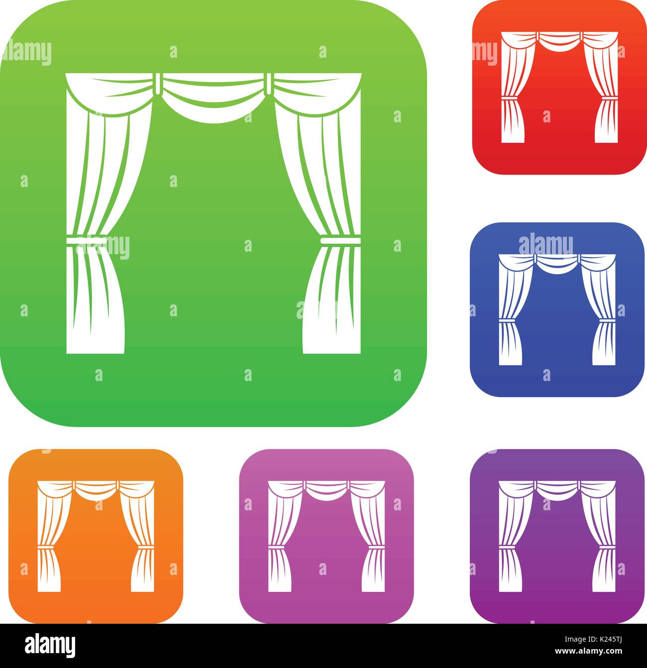 Curtain on stage set collection Stock Vector Image & Art - Alamy