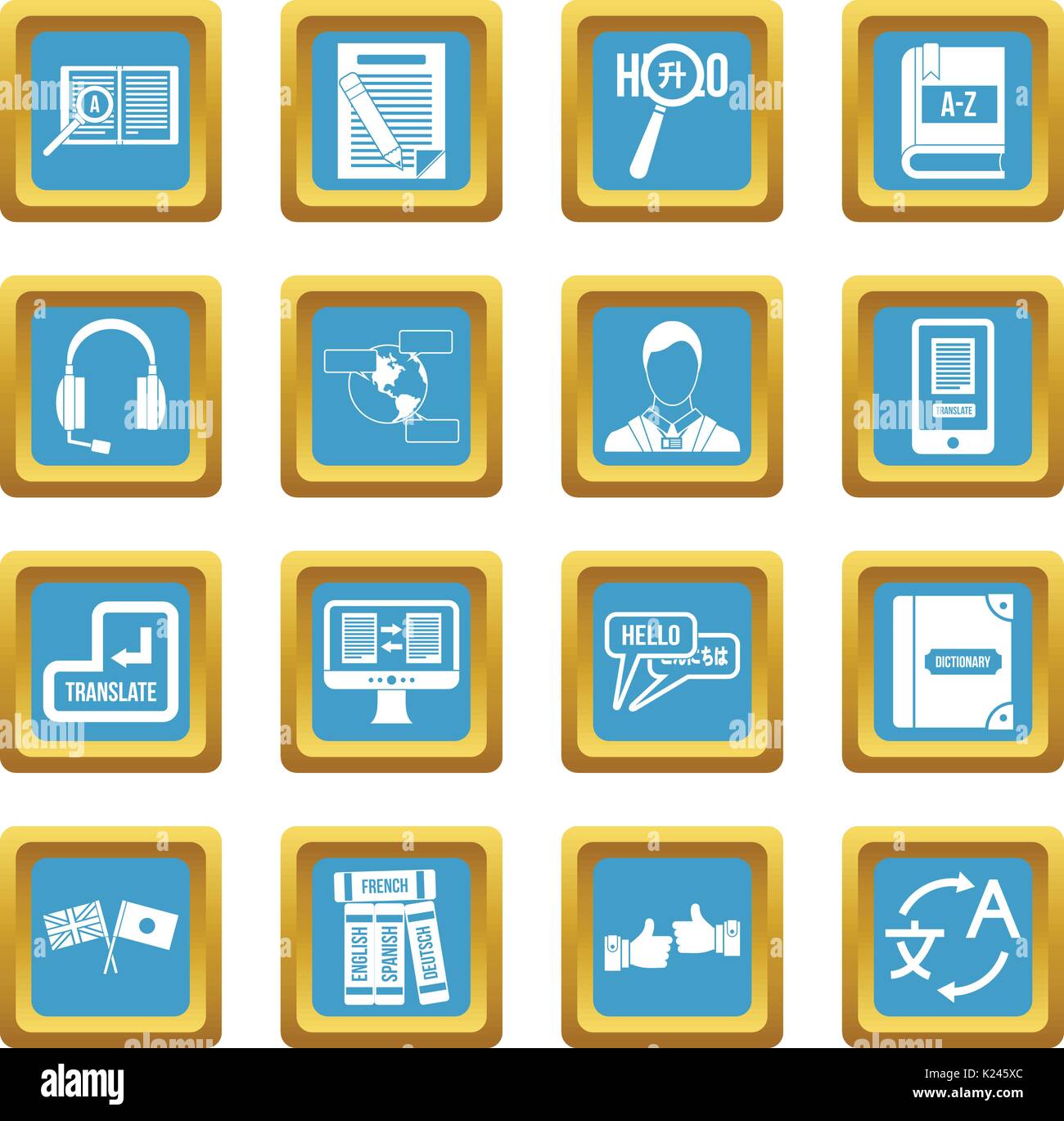 Foreign languages book Stock Vector Images - Alamy