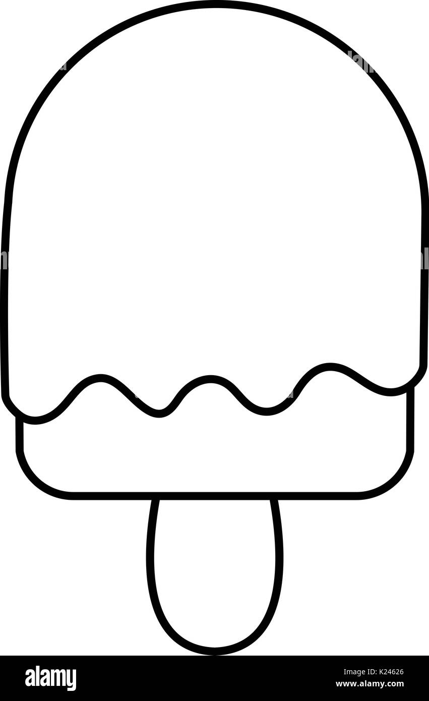 Semicircular ice cream icon, outline line style Stock Vector Image ...