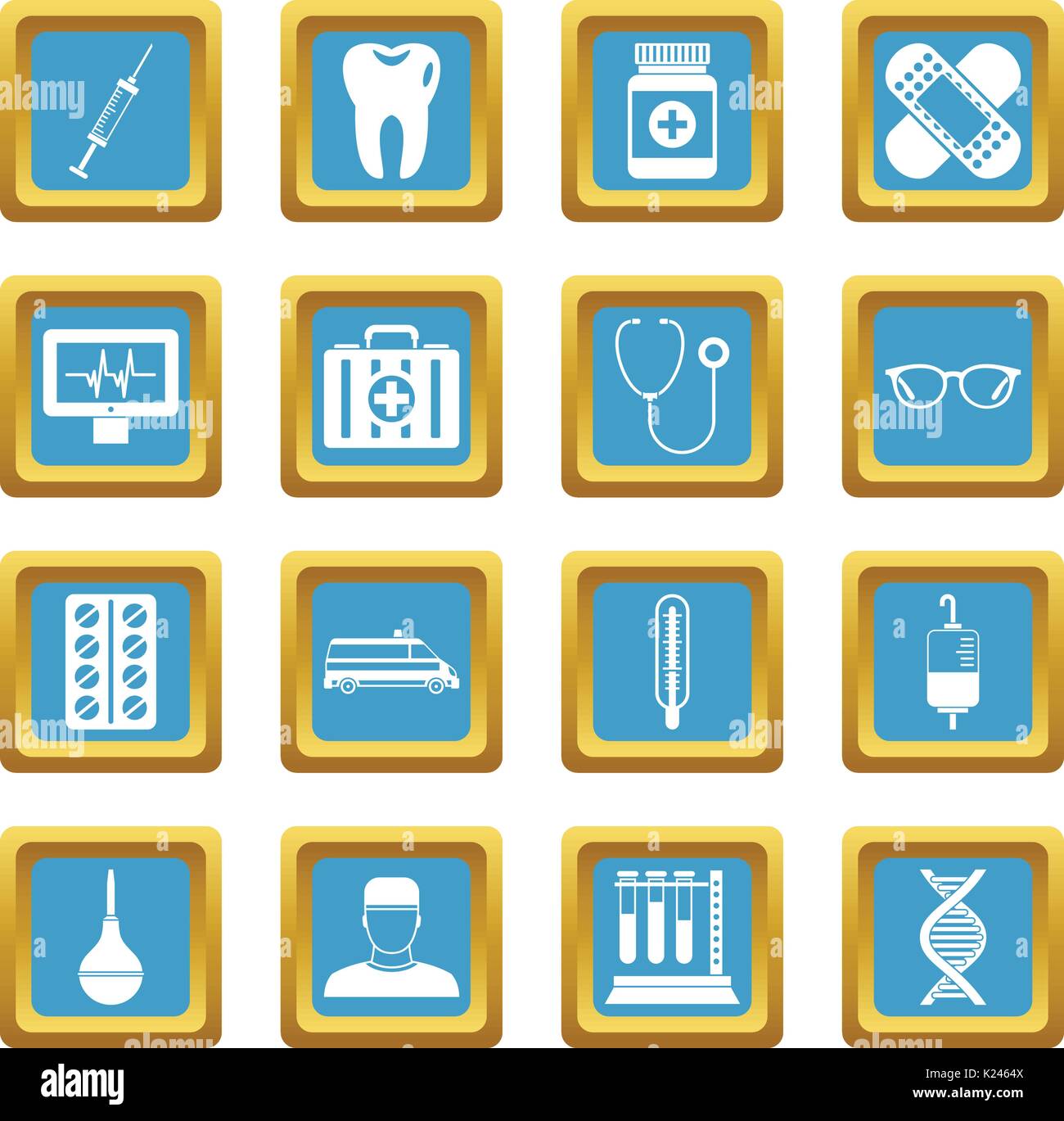 Ecg pills stethoscope Stock Vector Images - Alamy