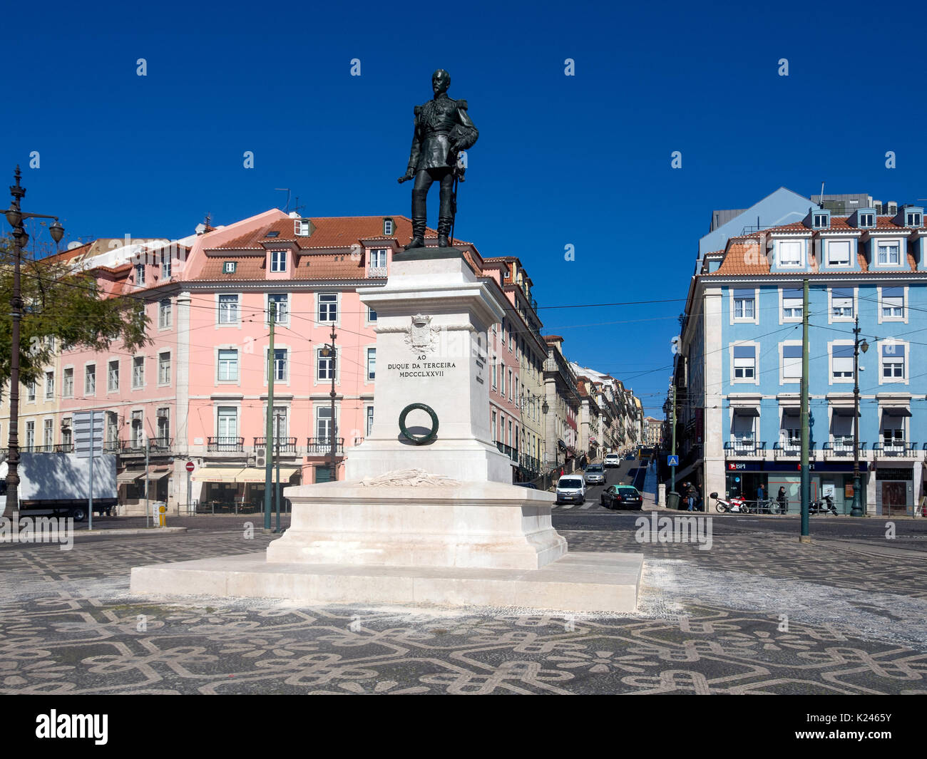 LISBON, PORTUGAL - MARCH 06, 2015: Duque da Terceira Square and ...