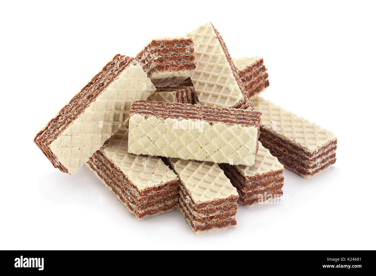 Mini wafers stick isolated on white background Stock Photo - Alamy
