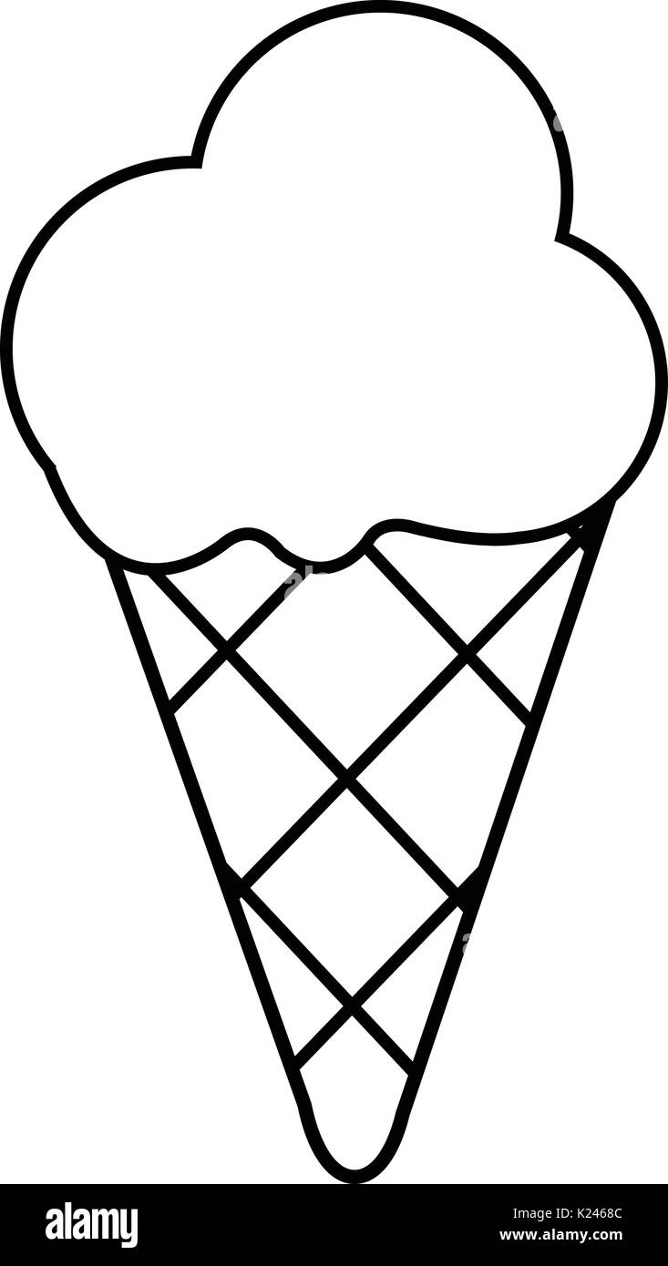Cold ice cream icon, outline line style Stock Vector Image & Art - Alamy
