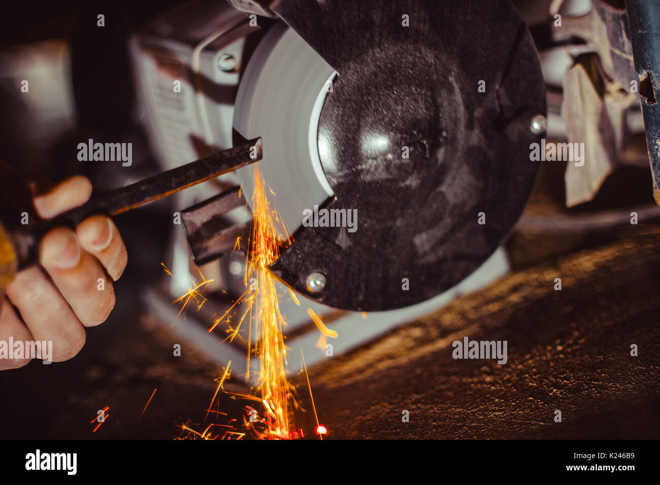 Grindstone sparks hi-res stock photography and images - Alamy