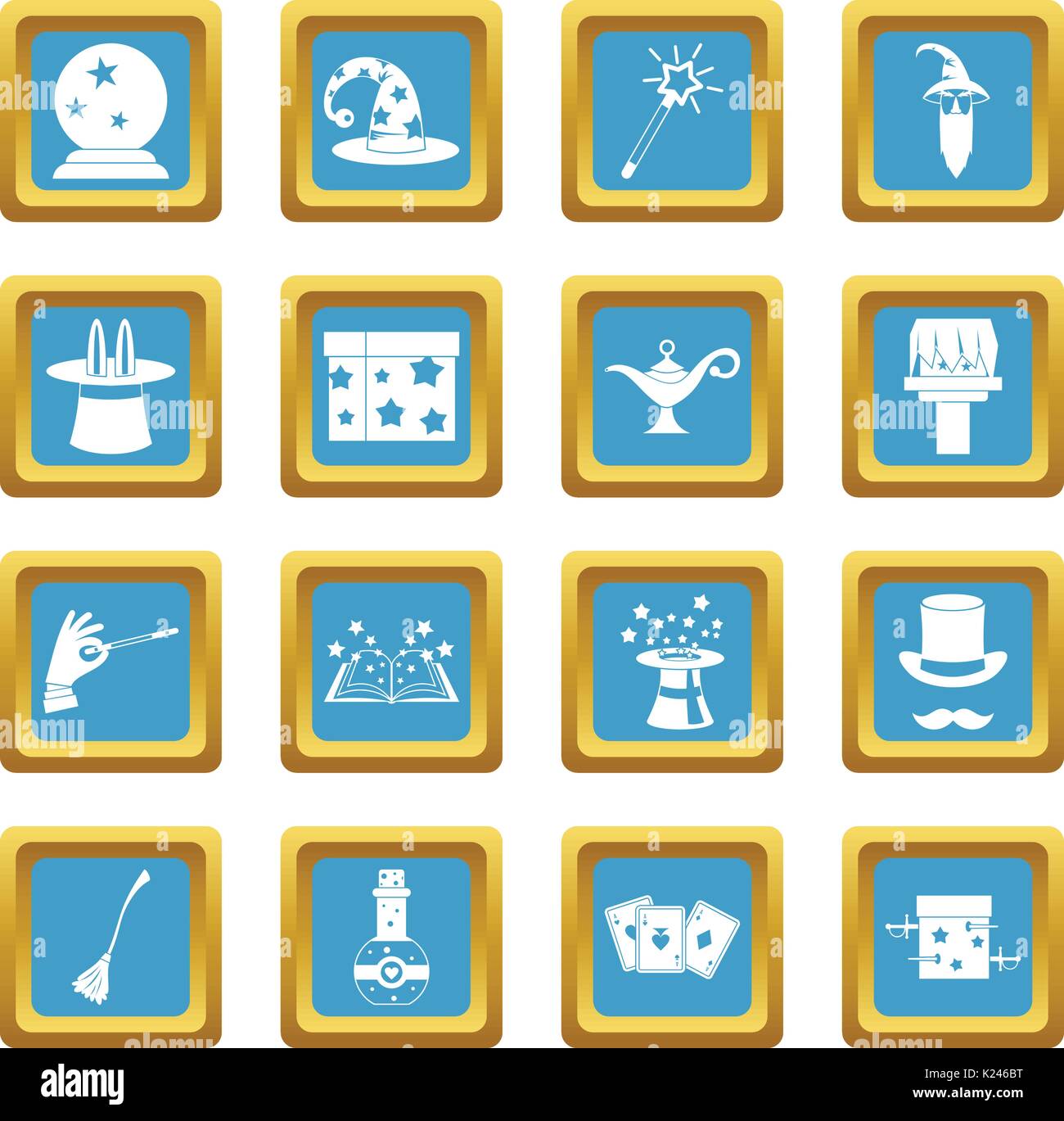 Magic icons azure Stock Vector Image & Art - Alamy
