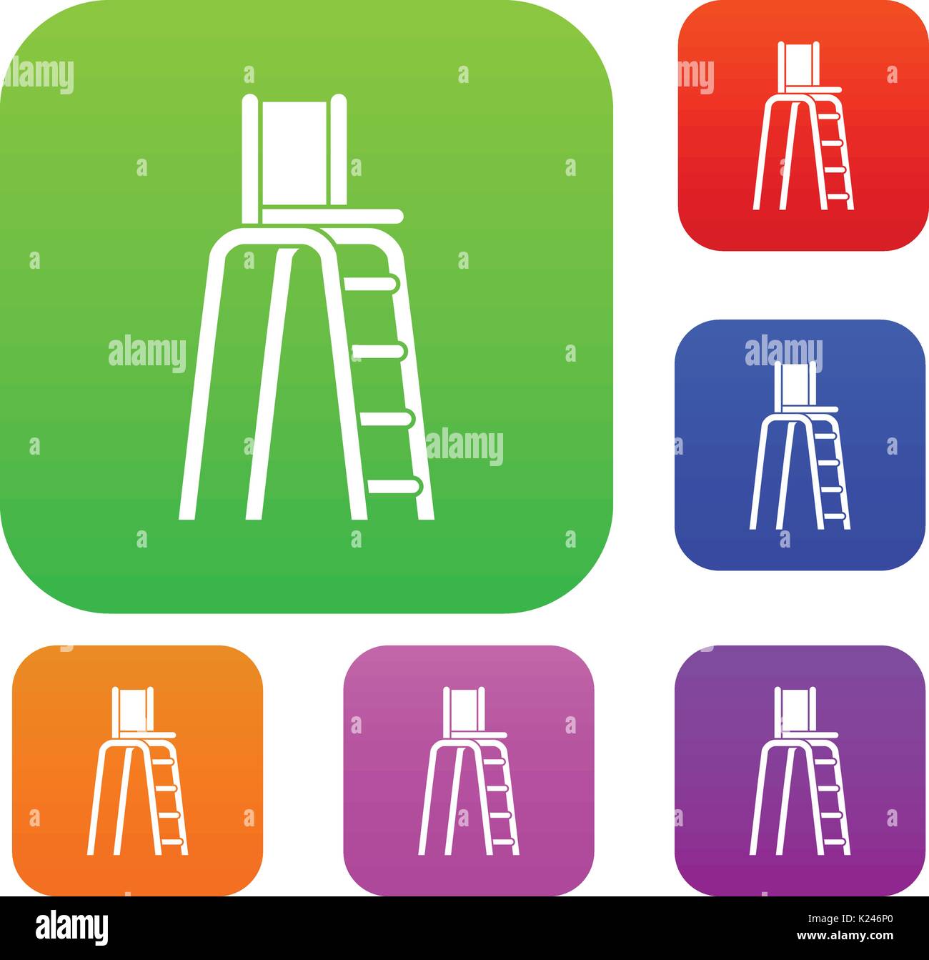 Tennis tower for judges set collection Stock Vector Image & Art - Alamy