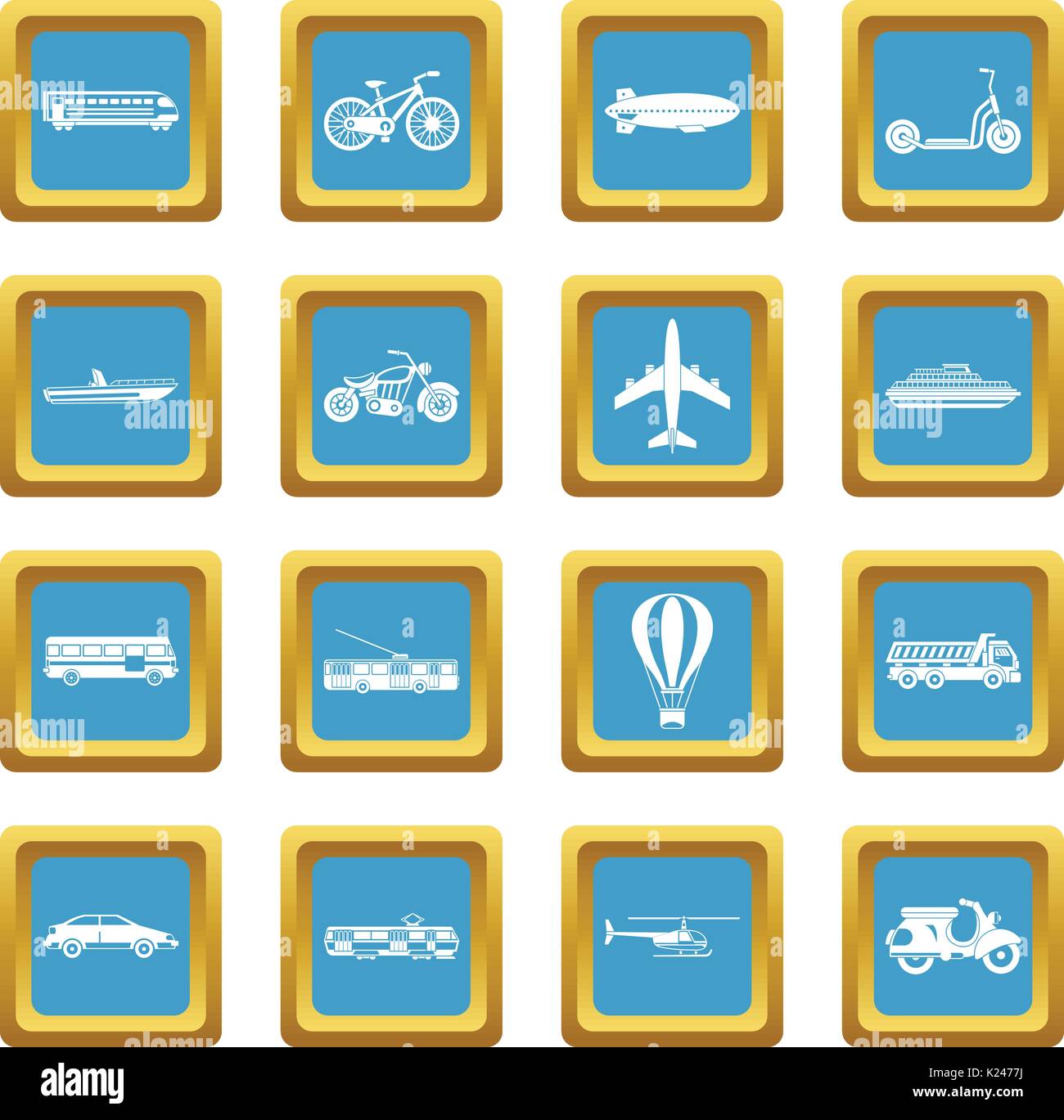 Transportation icons azure Stock Vector Image & Art - Alamy