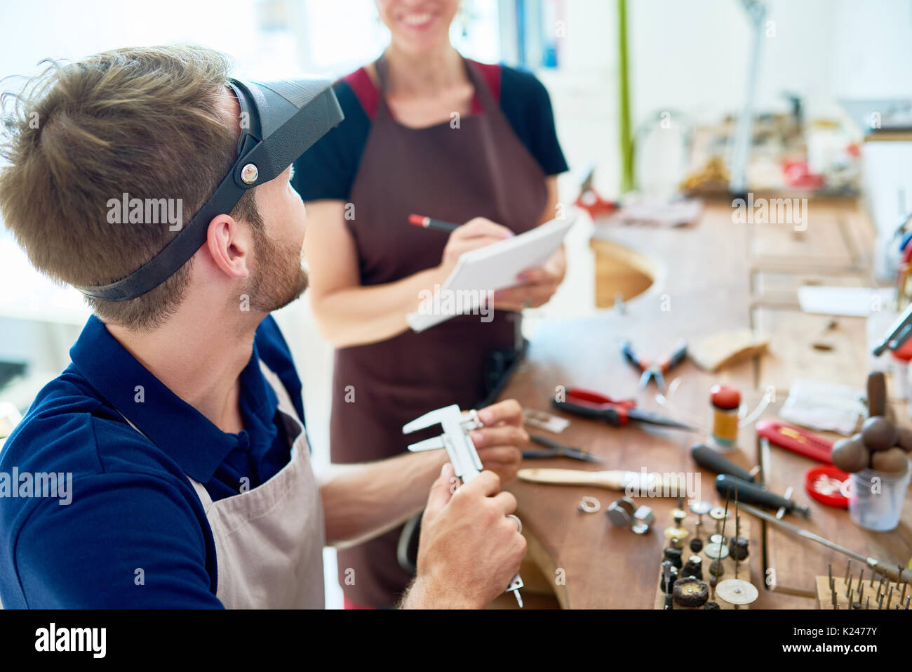 People in Jewelry Workshop Stock Photo - Alamy