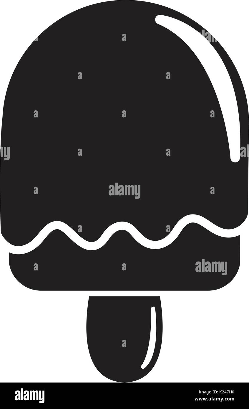 Semicircular ice cream icon, simple black style Stock Vector Image ...