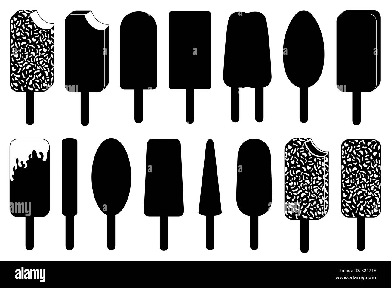 Variety ice lolly isolated hi-res stock photography and images - Alamy