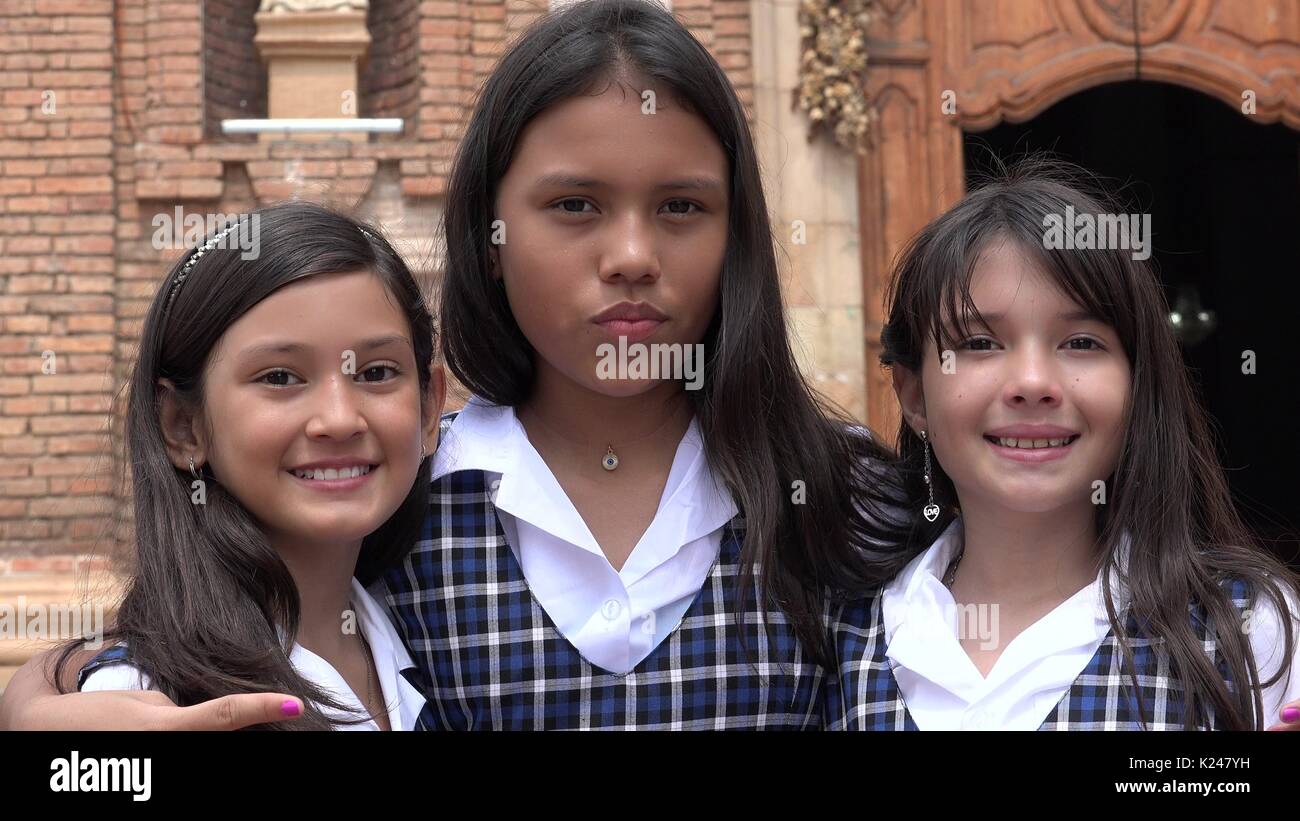 Hispanic students wearing school uniforms hi-res stock photography and ...