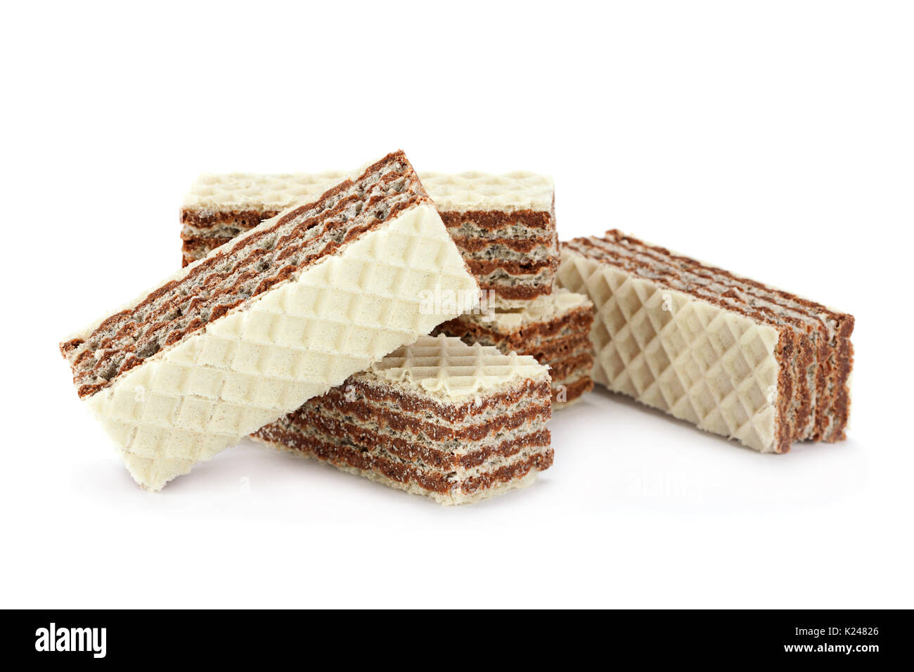 Mini wafers stick isolated on white background Stock Photo - Alamy