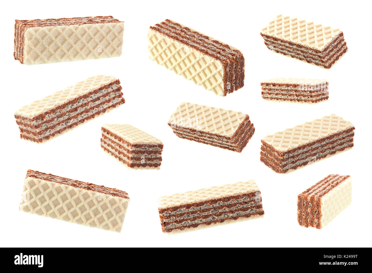 Mini wafers stick collection isolated on white background Stock Photo ...