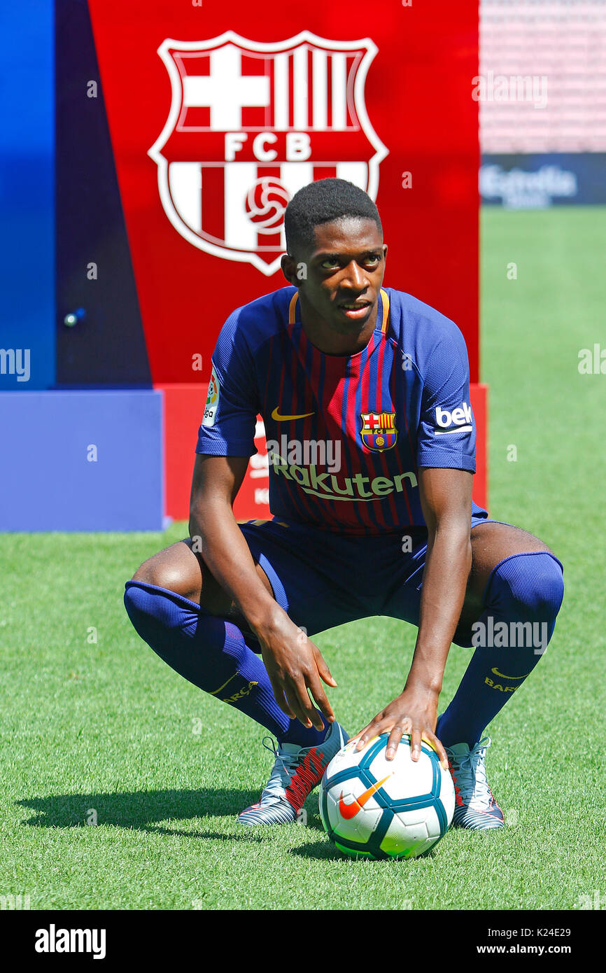Ousmane dembele barcelona presentation hi-res stock photography and ...