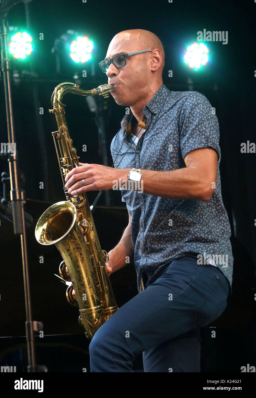 August 27, 2017 - New York, New York, U.S. - Jazz saxophonist JOSHUA ...