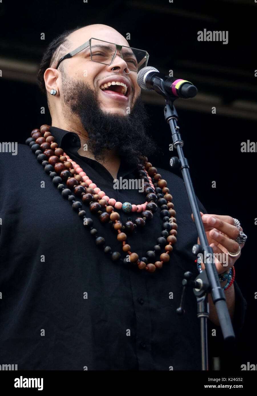 New York, New York, USA. 27th Aug, 2017. Jazz singer RASUL A-SALAAM ...