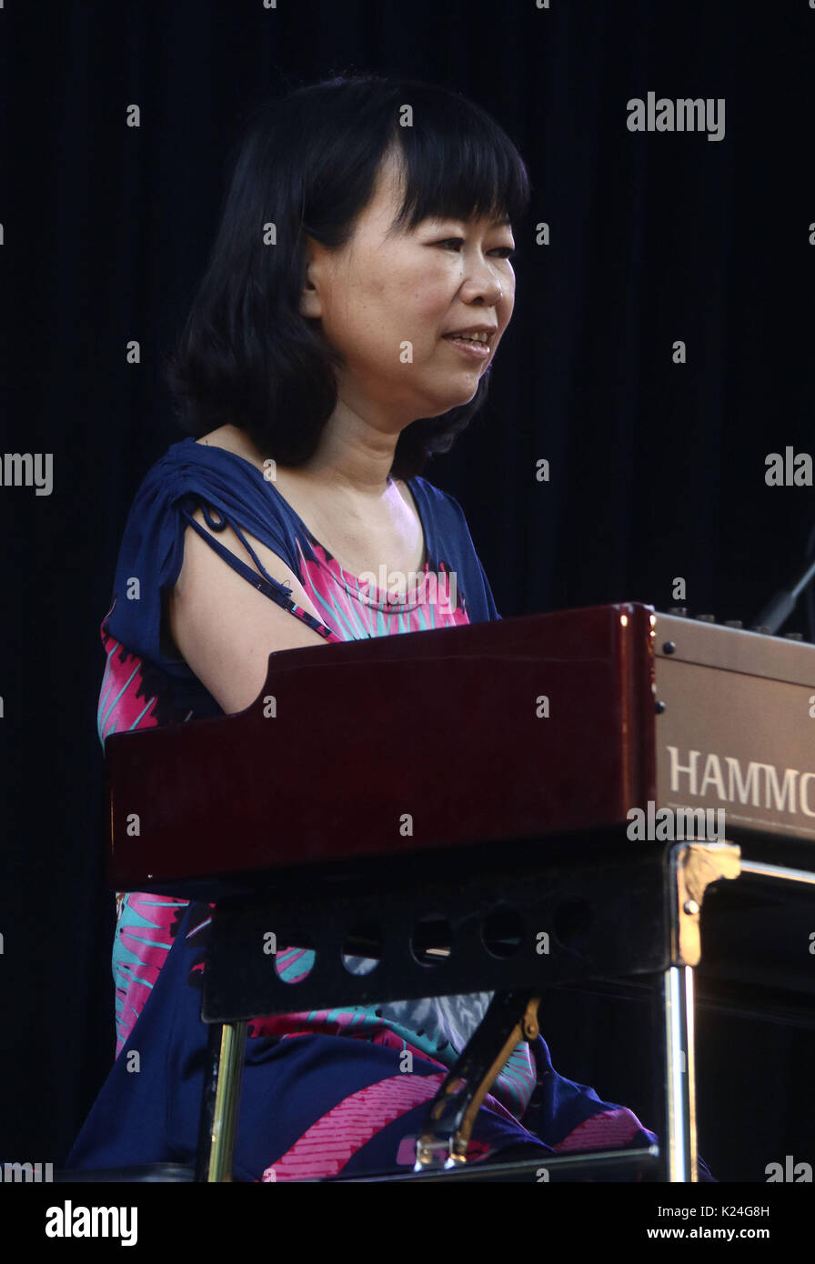 New York, New York, USA. 27th Aug, 2017. Jazz organist AKIKO TSURUGA ...