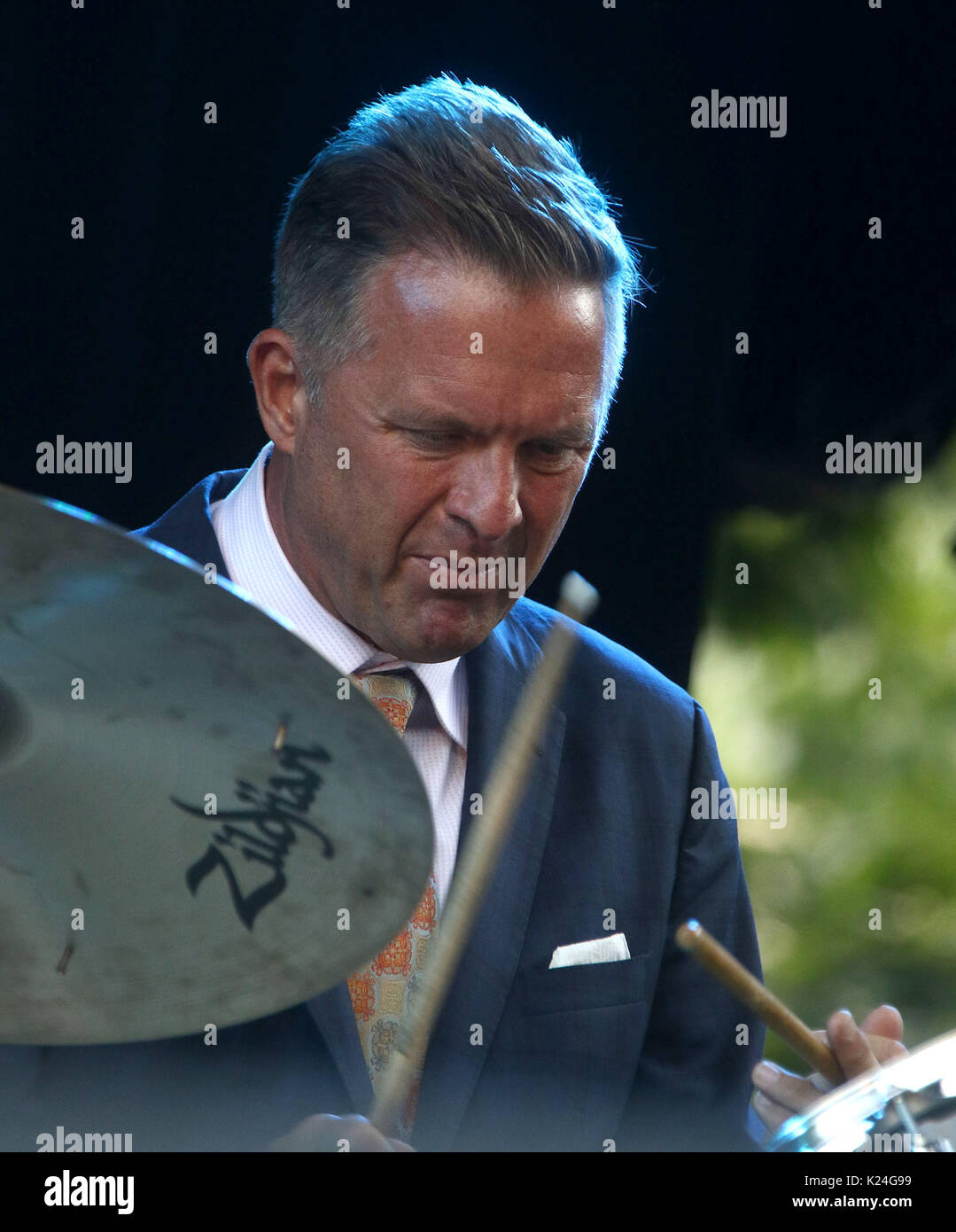 New York, New York, USA. 27th Aug, 2017. Jazz drummer JOE FARNSWORTH ... New York, New York, USA. 27th Aug, 2017. Jazz drummer JOE FARNSWORTH ...