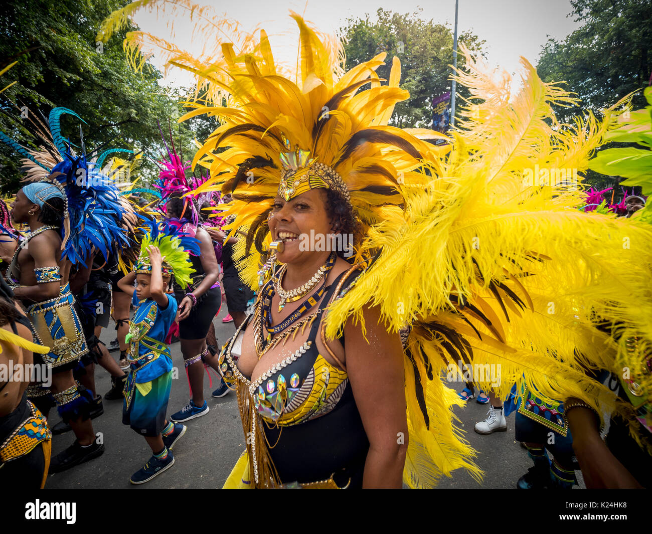 Leeds, UK. 28th August, 2017. The 50th Leeds West Indian Carnival at ...