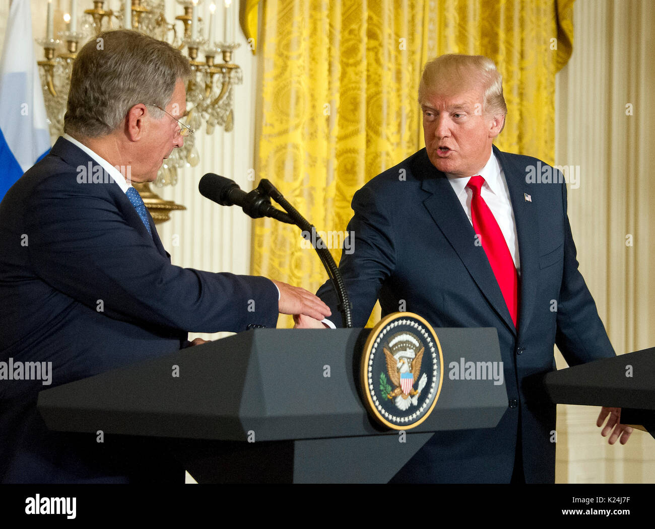 United States President Donald J. Trump and President Sauli Niinistö of ...