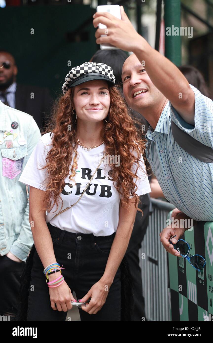 New York, NY, USA. 28th Aug, 2017. Mandy Lee, of MisterWives at AOL ...