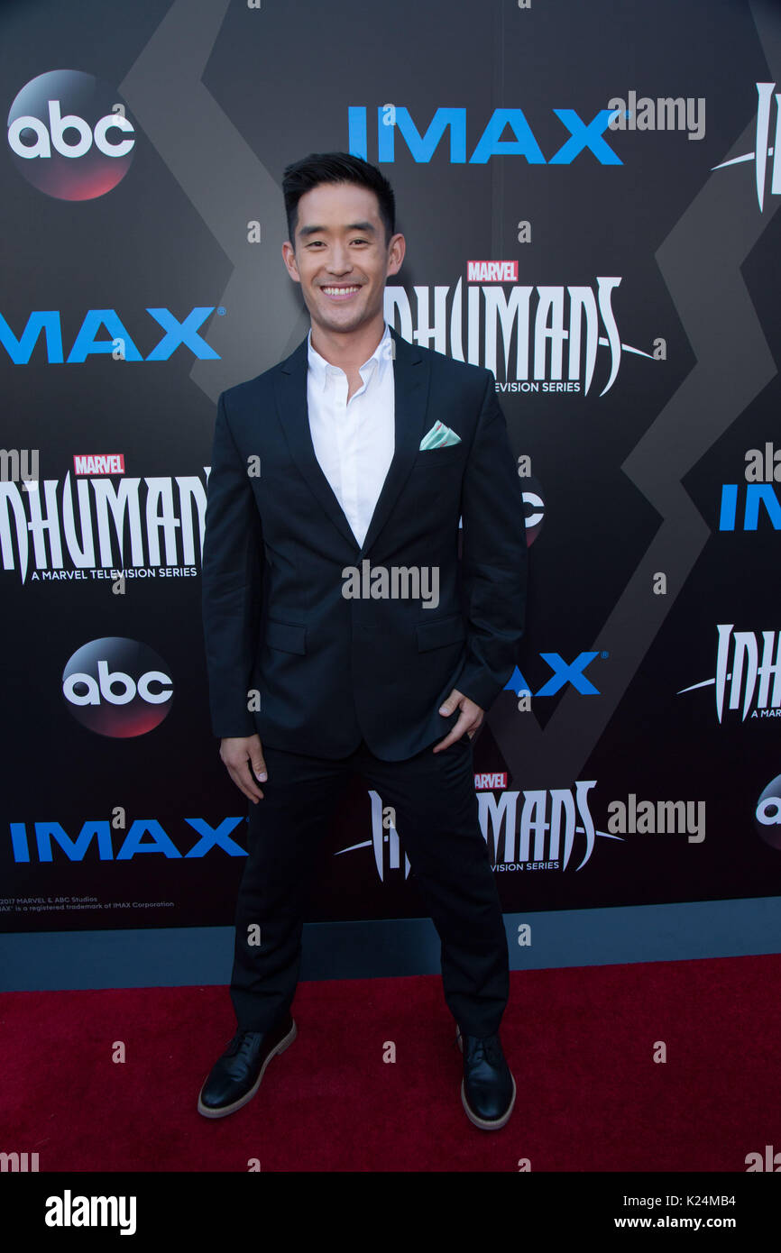 Mike Moh attends World Premiere 'Inhumans' Universal CityWalk August 28 ...