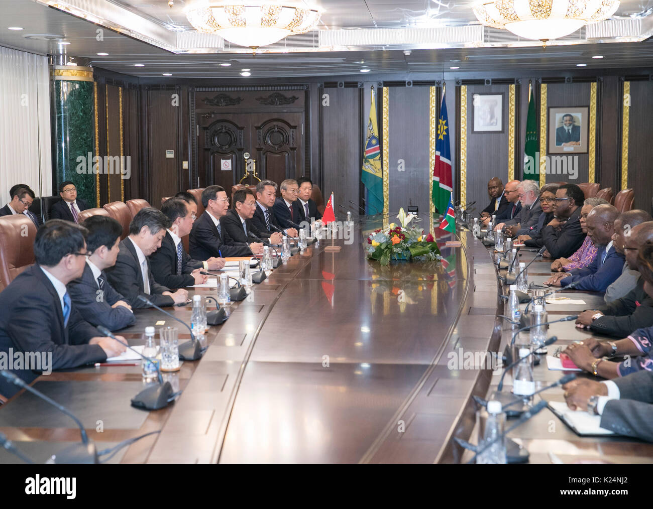 Windhoek, Namibia. 28th Aug, 2017. Chinese Vice Premier Zhang Gaoli ...