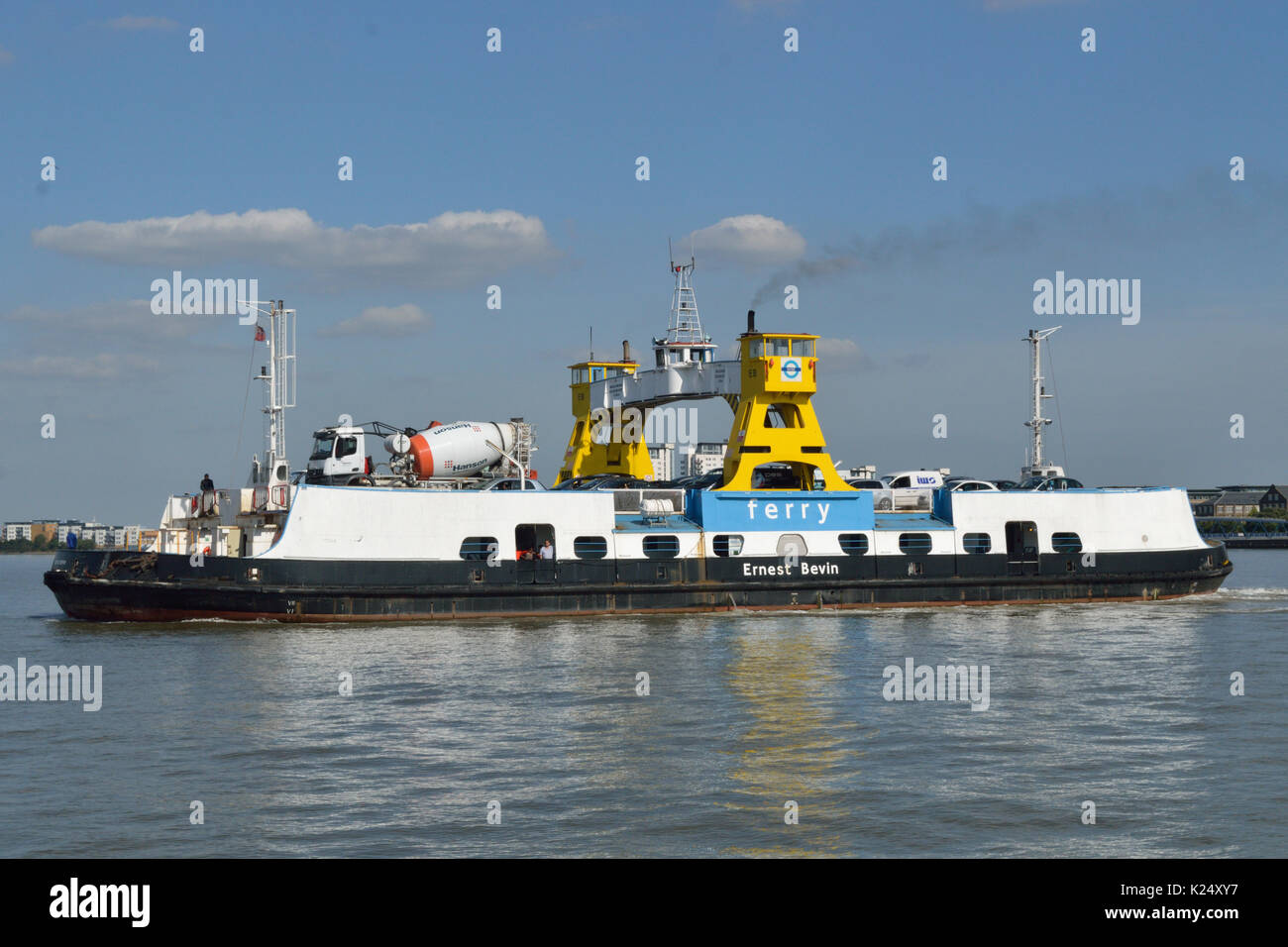 Woolwich Ferry Ernest Beven operating the free ferry service at ...