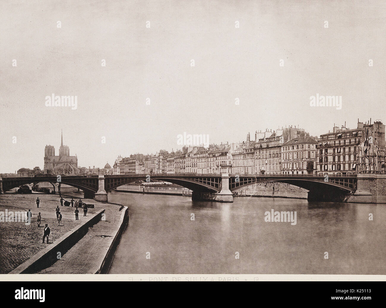 Pont de Sully a Paris - Les Travaux Publics de la France, 1883 Stock ...