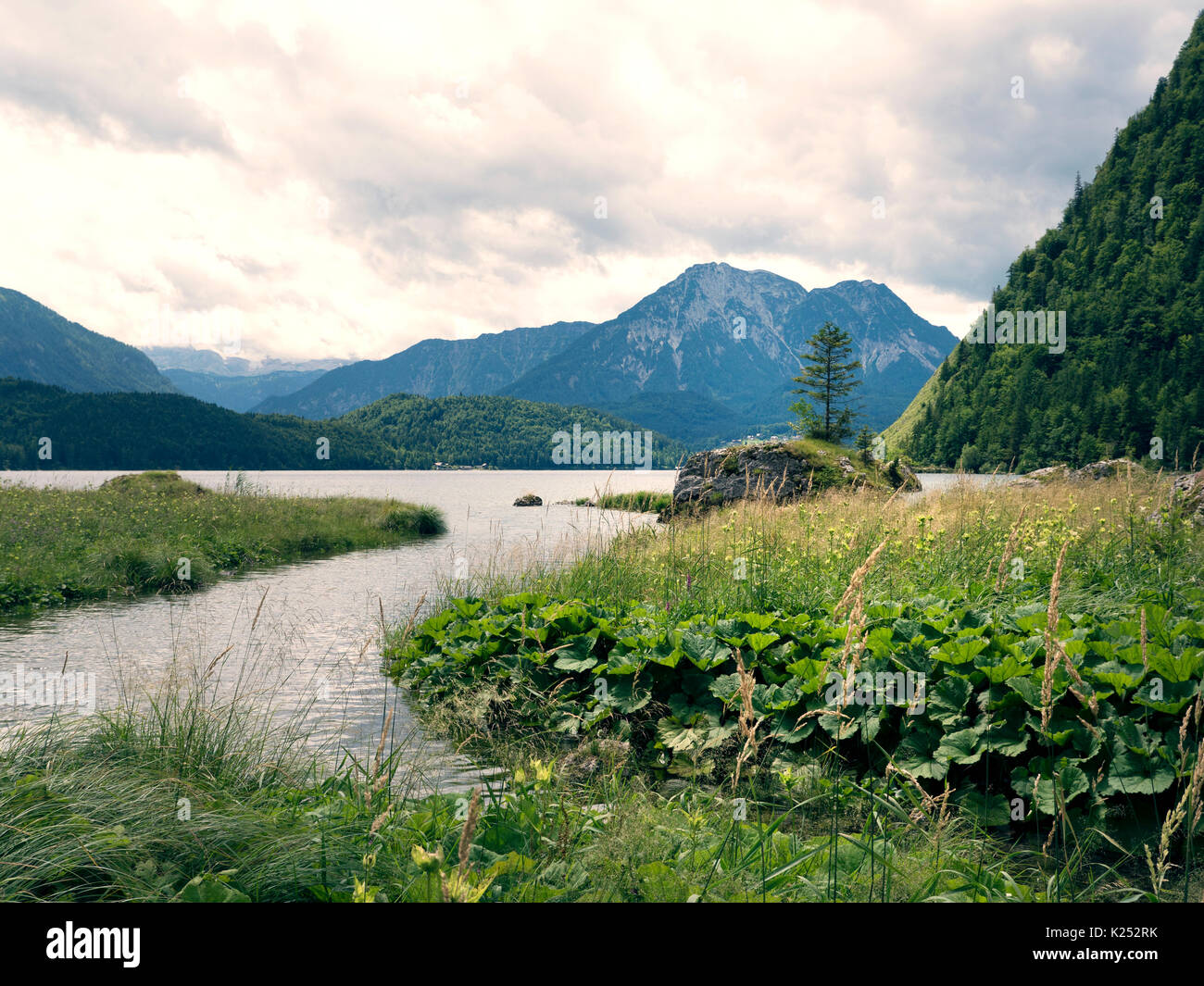 Mountain lake, Alpine massif, beautiful canyon in Austria. Alpine ...