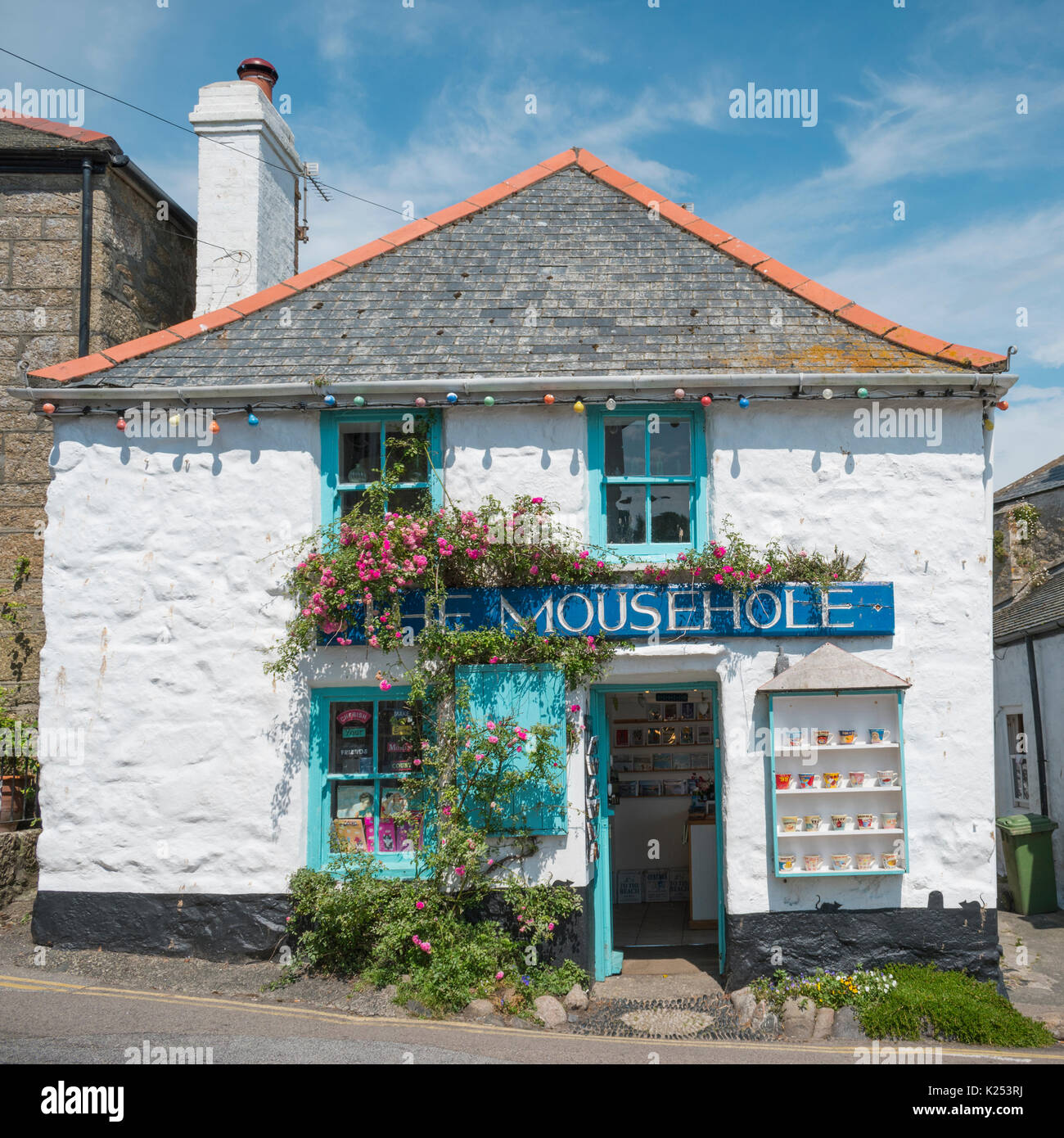 Mousehole shop front in The Pretty Fishing Village of Mousehole in ...