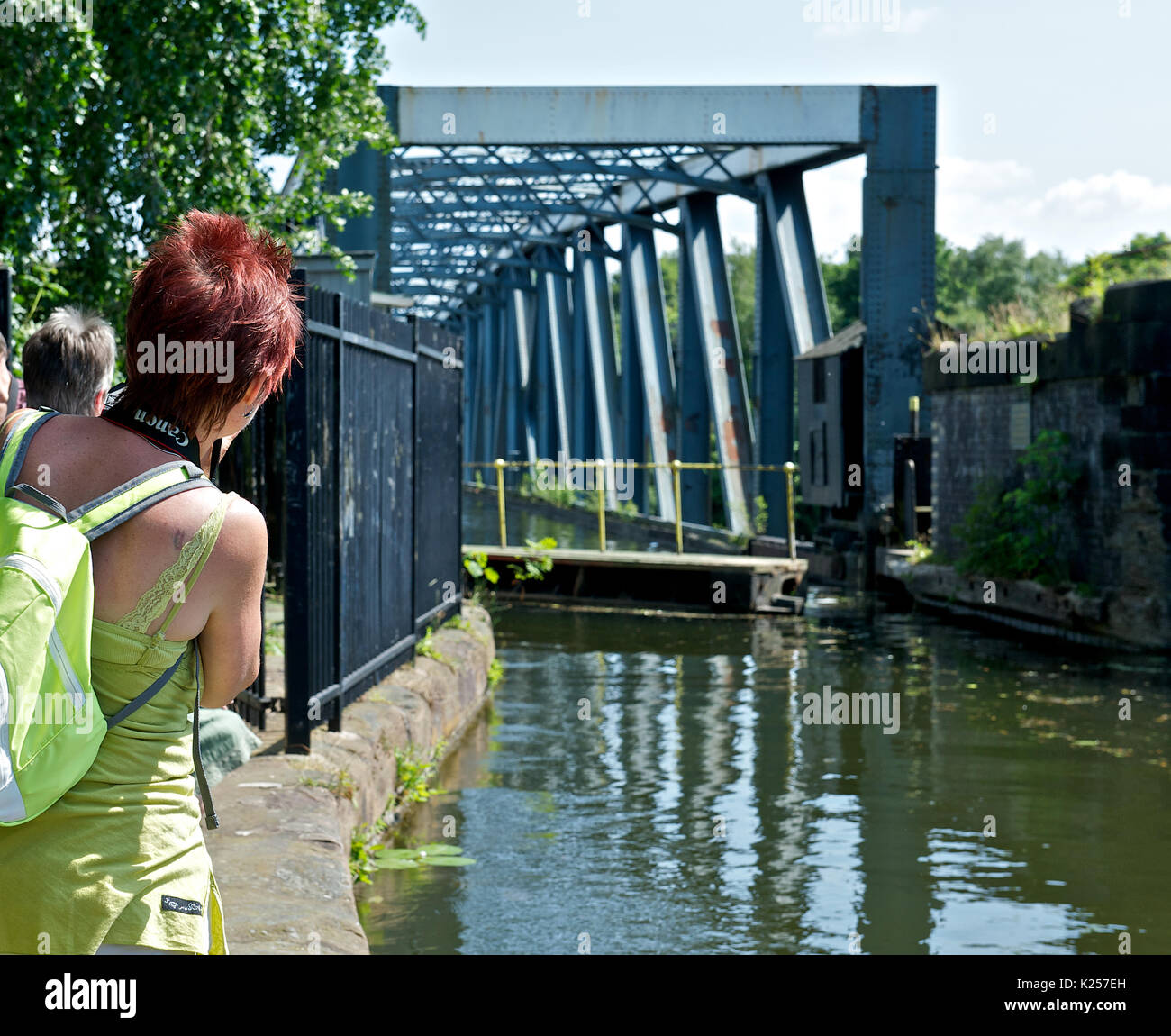 Barton Aqueduct bridge taking the Bridgewater Canal over the Manchester ...