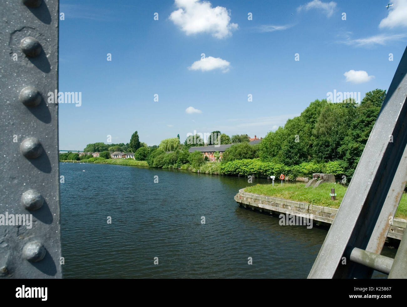 Barton Aqueduct bridge taking the Bridgewater Canal over the Manchester ...