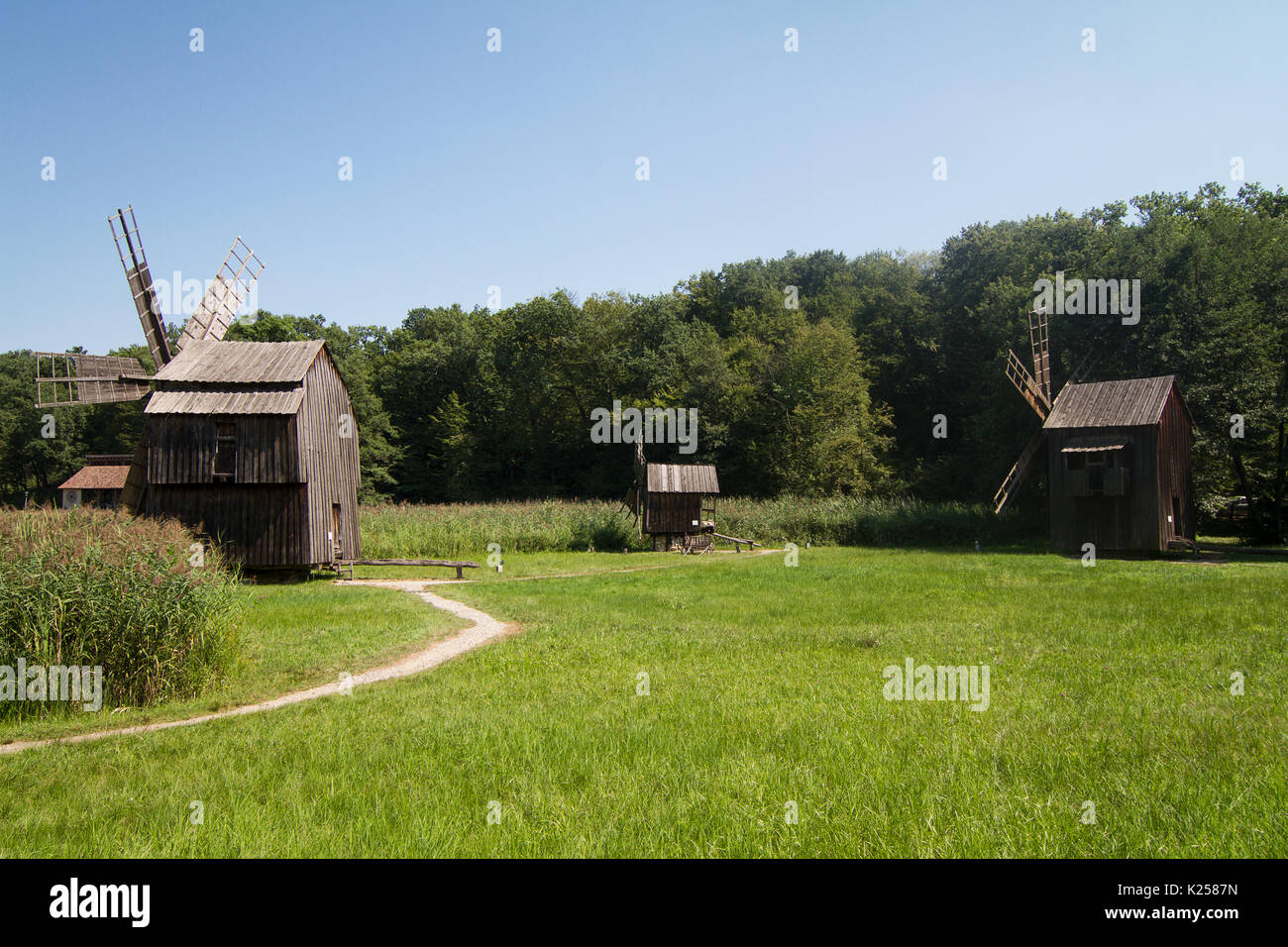 Three windmills in rural hi-res stock photography and images - Alamy