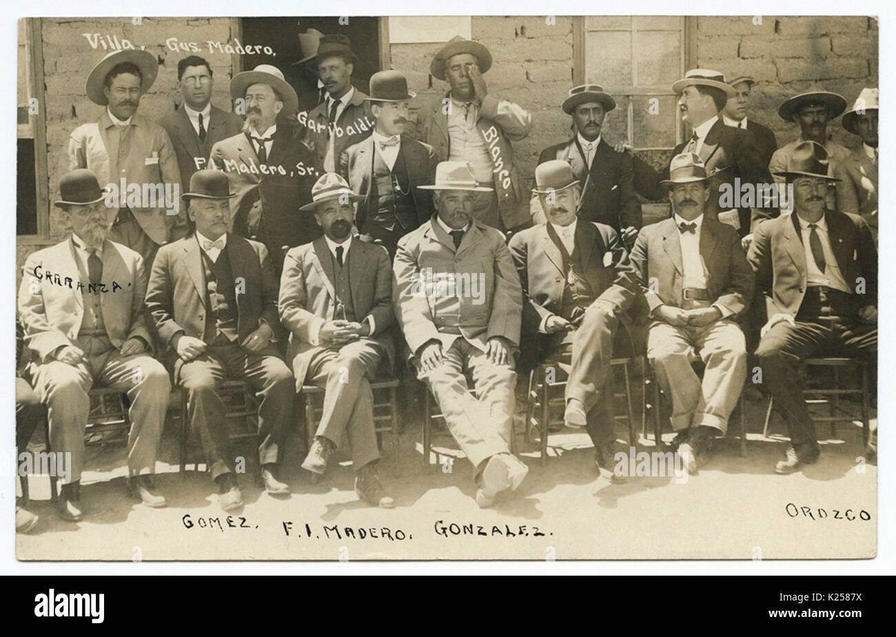 Leaders of the 1910 Mexican Revolution after the First Battle of Ciudad ...