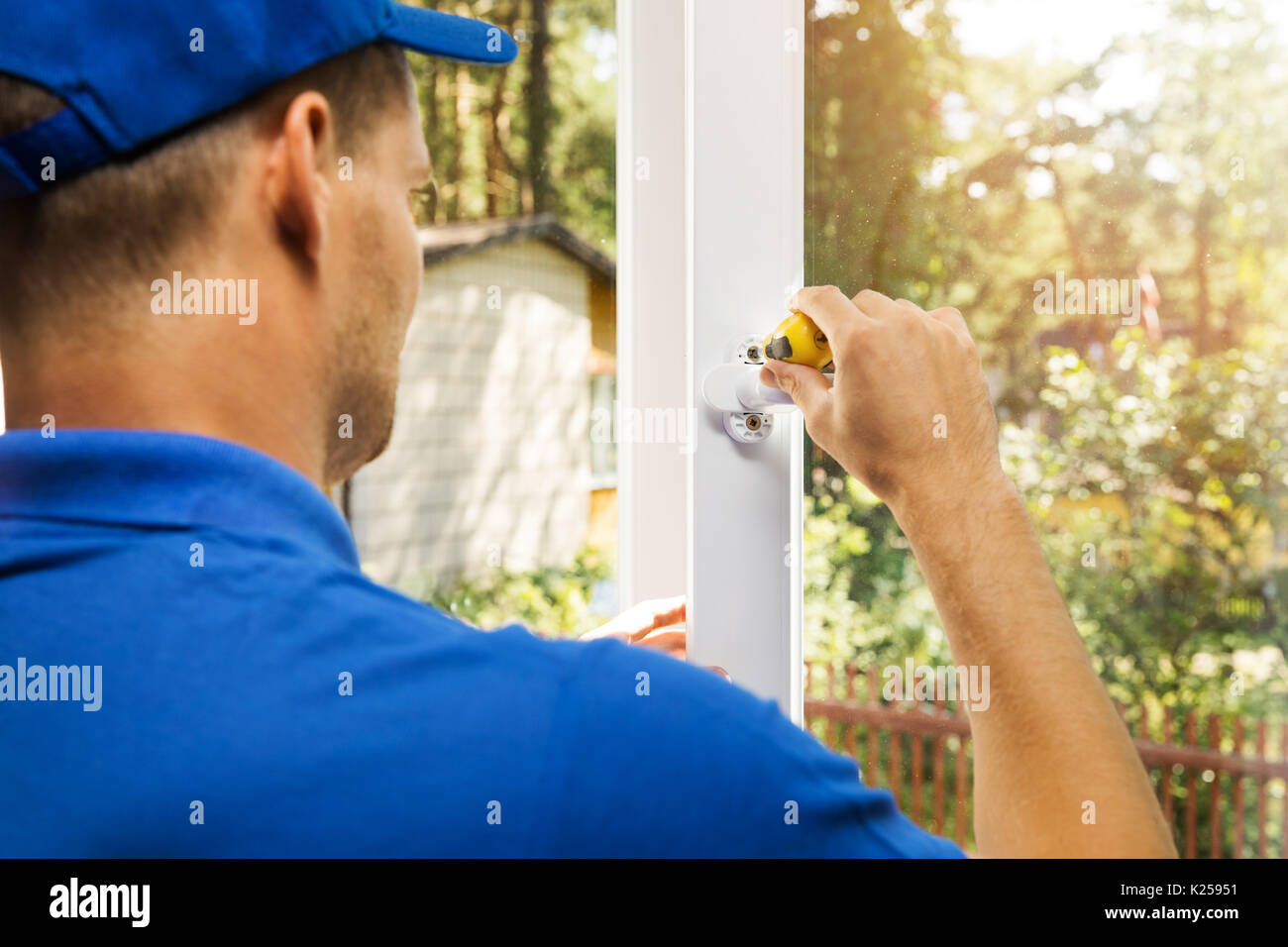 Installing window hi-res stock photography and images - Alamy