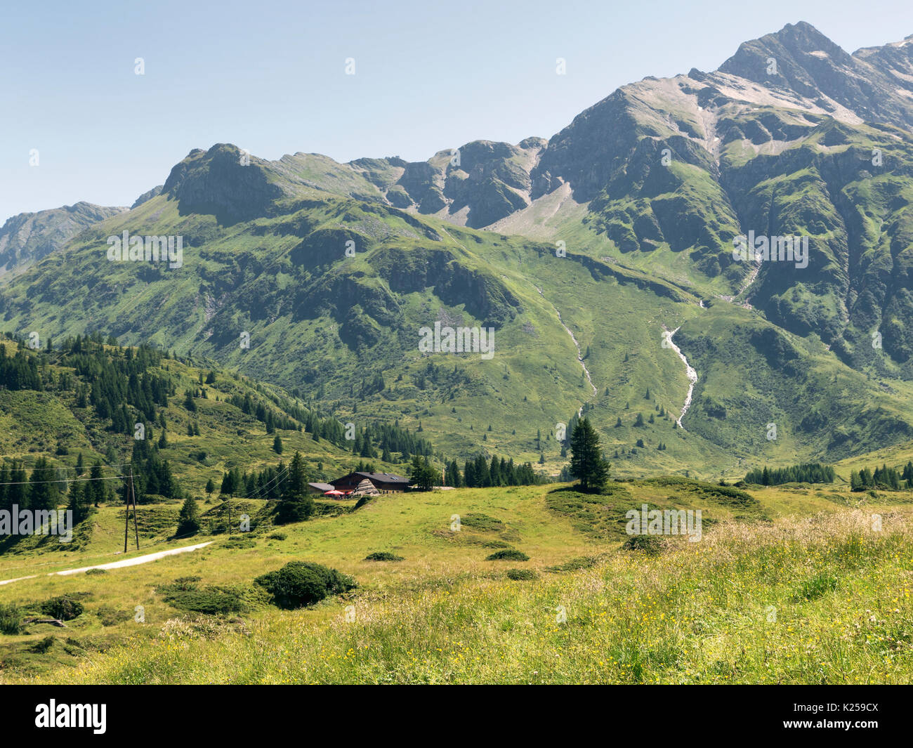 Alpine massif, beautiful Alpine canyon in Austria. Alpine Gastein ...