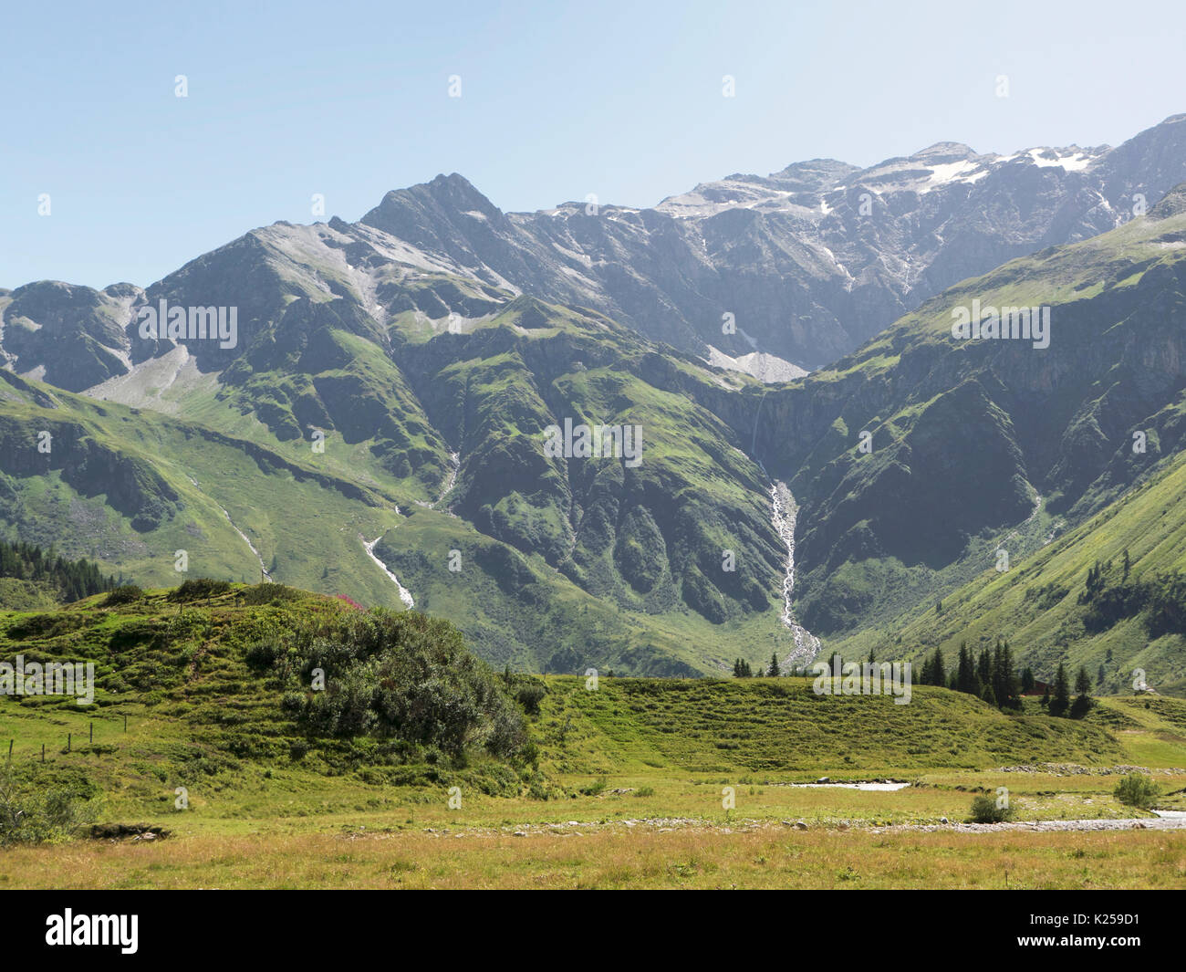 Alpine massif, beautiful Alpine canyon in Austria. Alpine Gastein ...