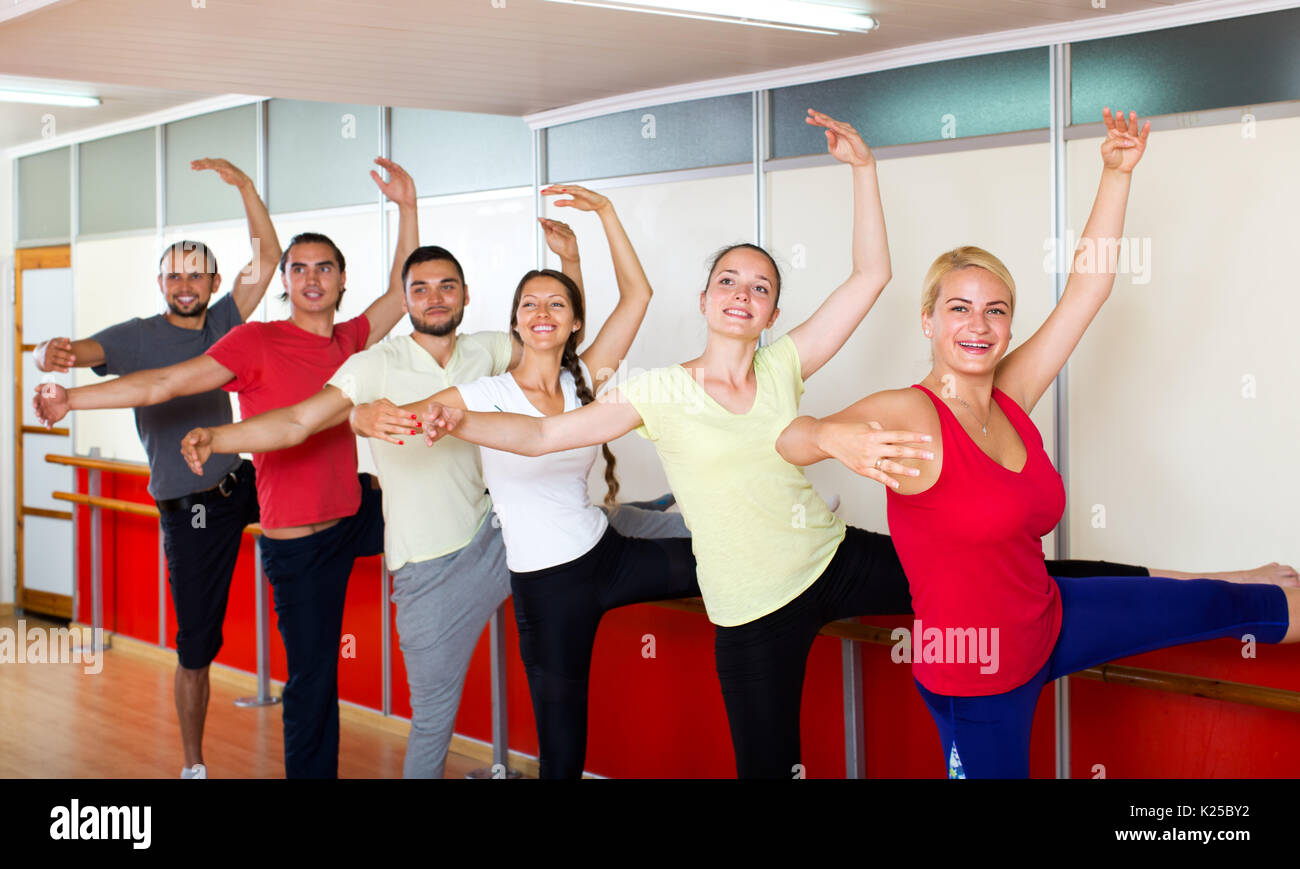 Positive people rehearsing ballet dance in studio Stock Photo - Alamy